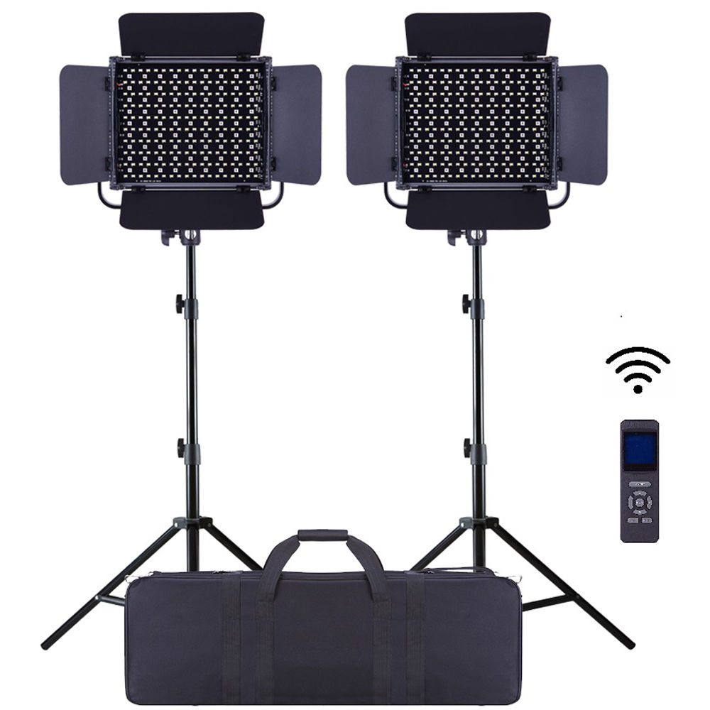ACCESORIO FOTOGRAFIA CAMBEE PROFESSIONAL RGB 600 PANEL 2-LIGHT KIT