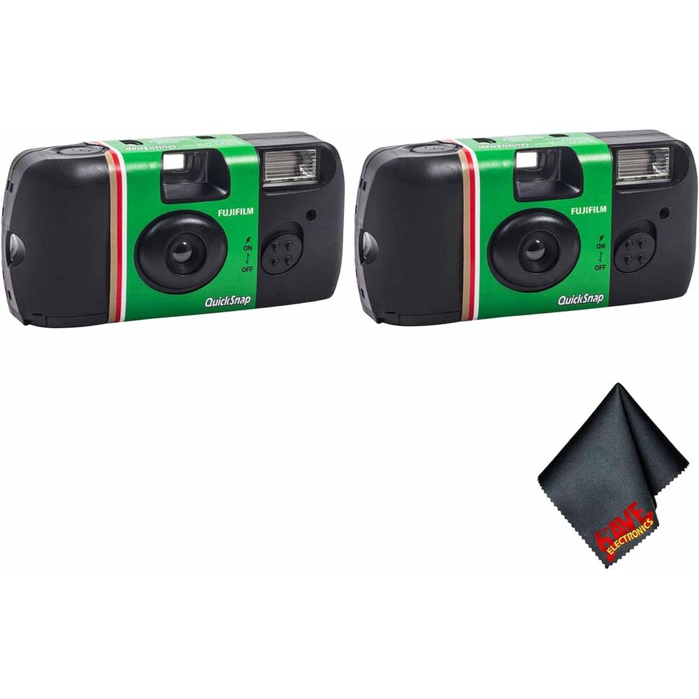 CÁMARA DESECHABLE FUJIFILM QUICKSNAP FLASH 400 ESTUCHE PAÑO MICROFIBRA ...