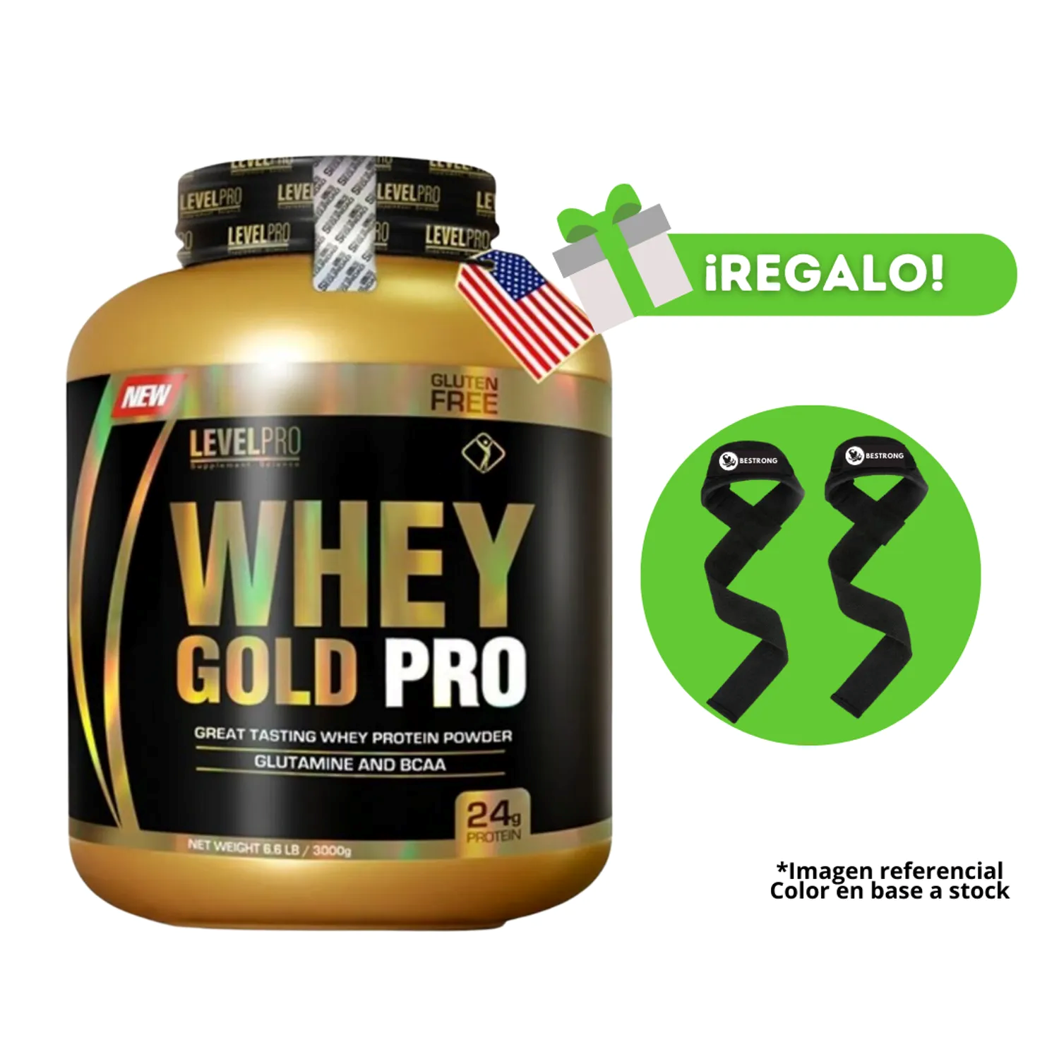 PROTEÍNA LEVEL PRO WHEY GOLD PRO 3 KG VAINILLA+ REGALO