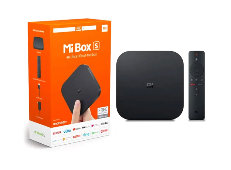 Ripley - XIAOMI MI BOX S ULTRA HD 4K STREAMING CHROMECAST - NEGRO