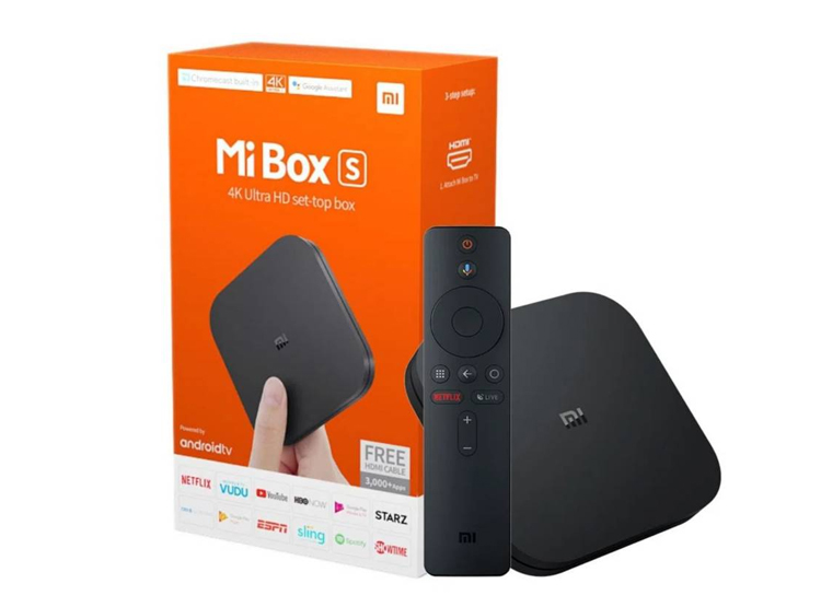 Ripley - XIAOMI MI BOX S ULTRA HD 4K STREAMING CHROMECAST - NEGRO