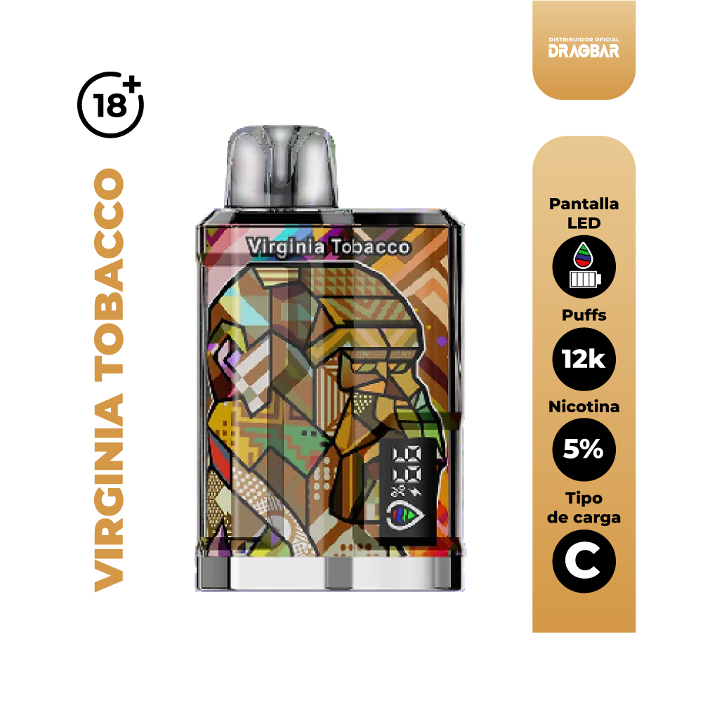 Ripley - VAPE 12000 PUFFS | DRAGBAR B12000 - VIRGINIA TOBACCO