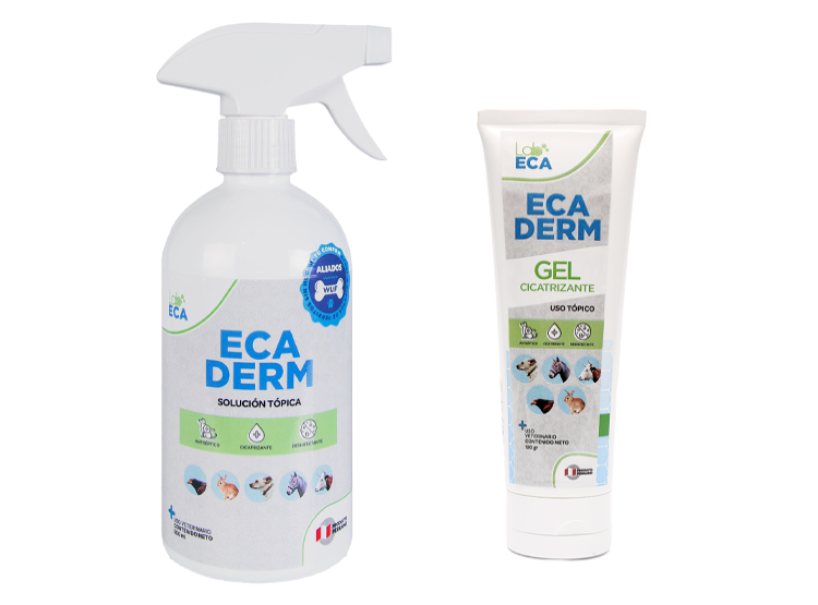 Ripley - MEDICAMENTO PERROS Y GATOS LABECA 500 ML + ECADERM GEL ECADERM ...