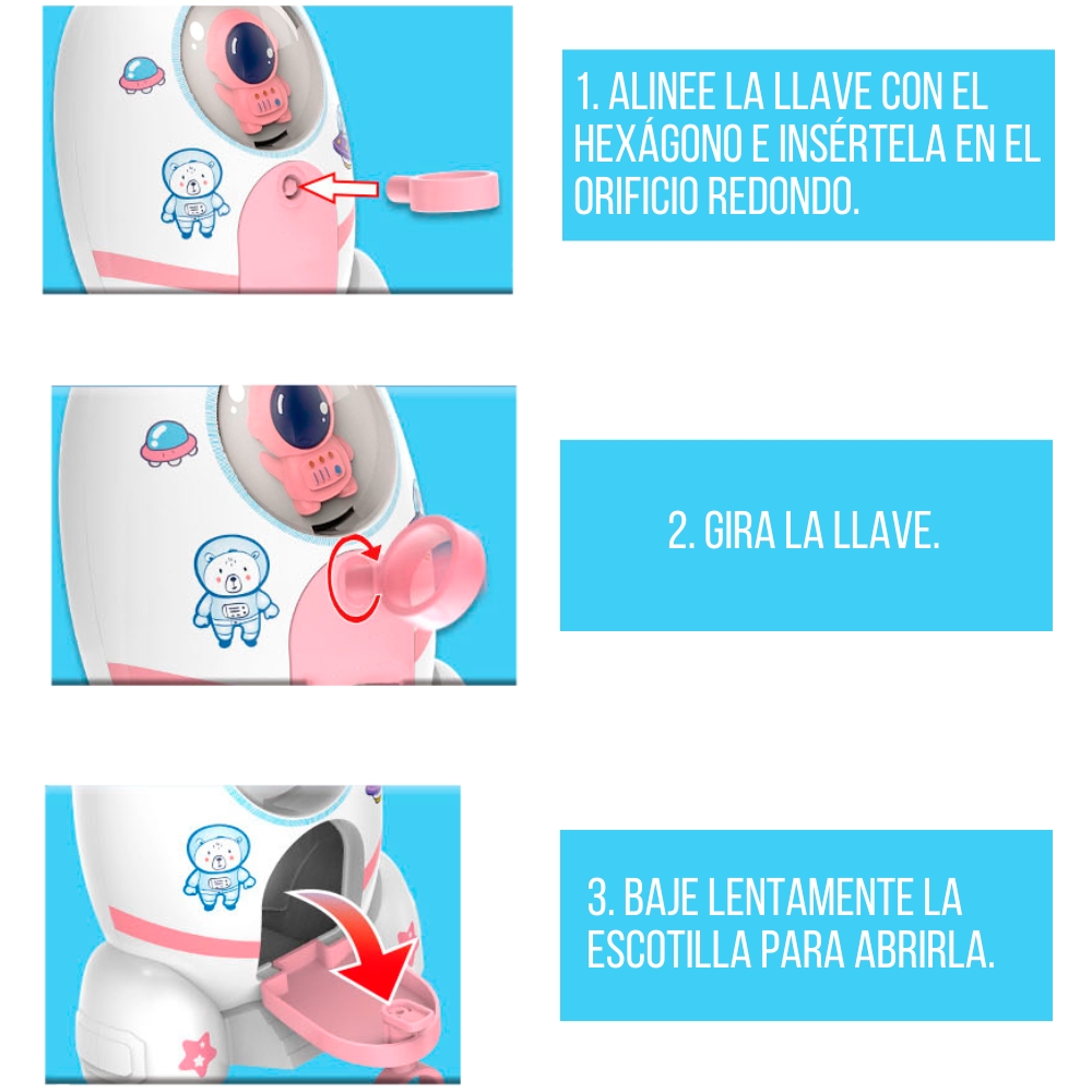 Ripley - ALCANCIA MINARI COHETE ESPACIAL ROSADO ASTRONAUTA JUGUETE ...