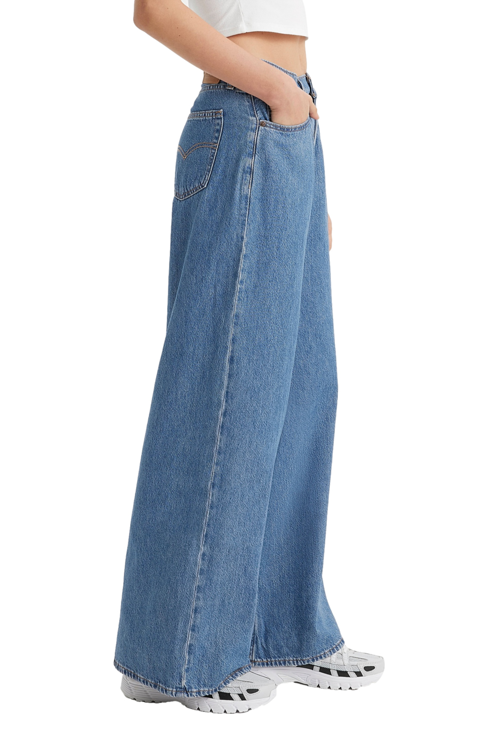 Ripley - JEANS MUJER BAGGY DAD WIDE LEG AZUL LEVIS A7455-0001