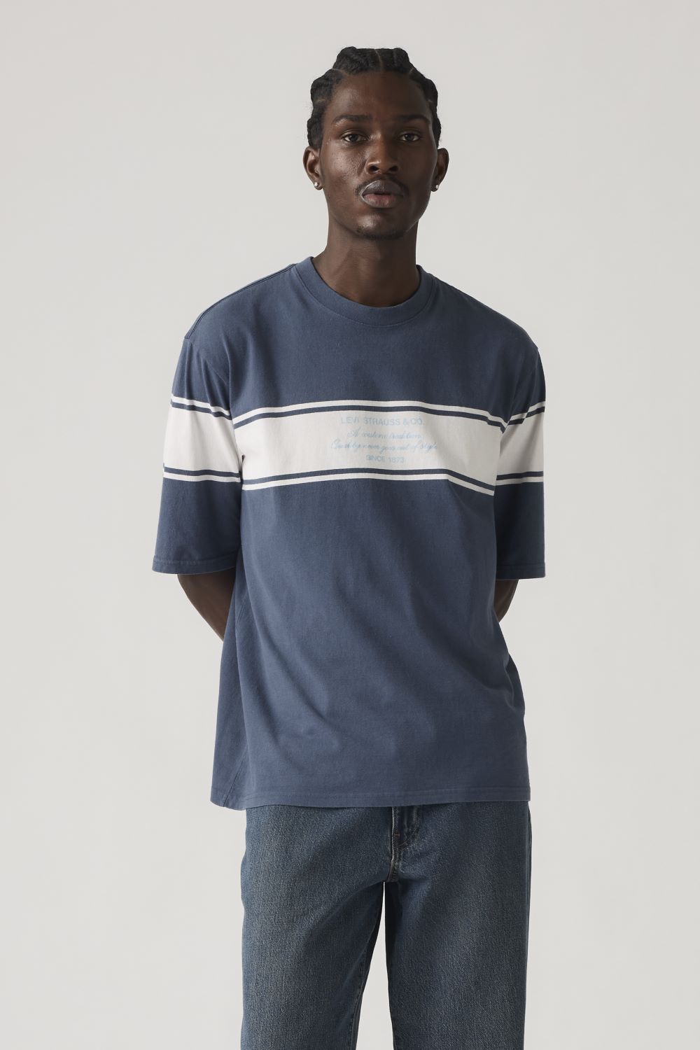 POLO HOMBRE HALF SLEEVE TEE AZUL LEVIS A5805-0039