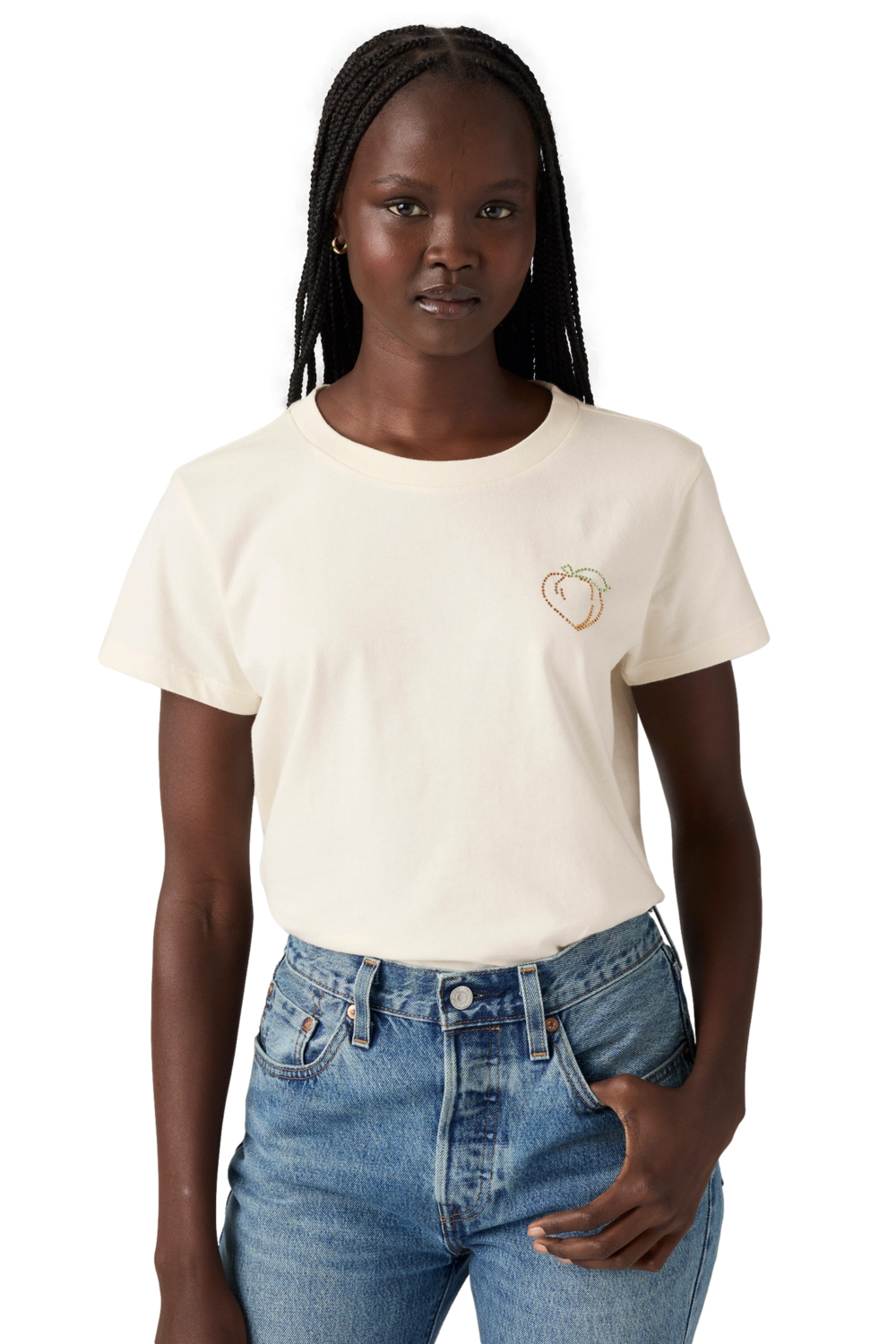 POLO MUJER GRAPHIC BOXY TSHIRT BLANCO LEVIS A8804-0062