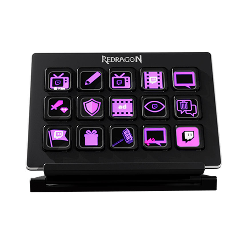 STREAMCRAFT REDRAGON SS550 STREAM DECK 15 BOTONES LCD PARA STREAMING