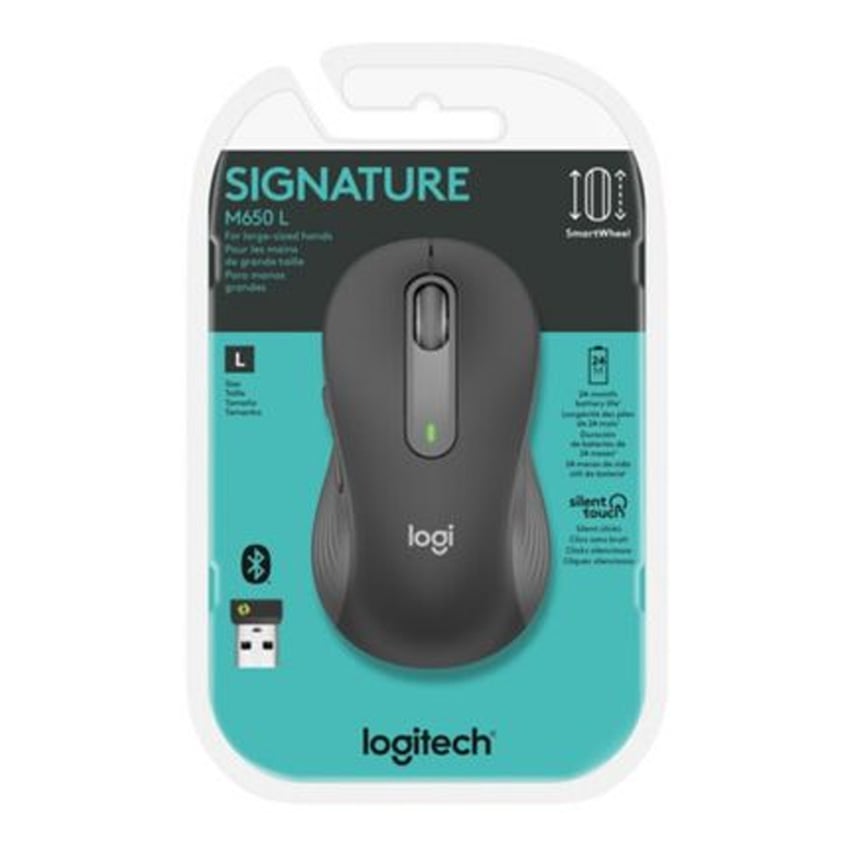 MOUSE LOGITECH SIGNATURE M650 LARGE NEGRO
