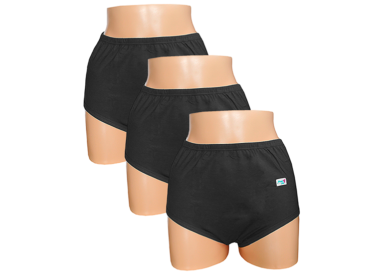 PACK X3 CALZÓN ALGODÓN MUJER SWEET COTTON NEGRO 957 TRUSA CLÁSICA
