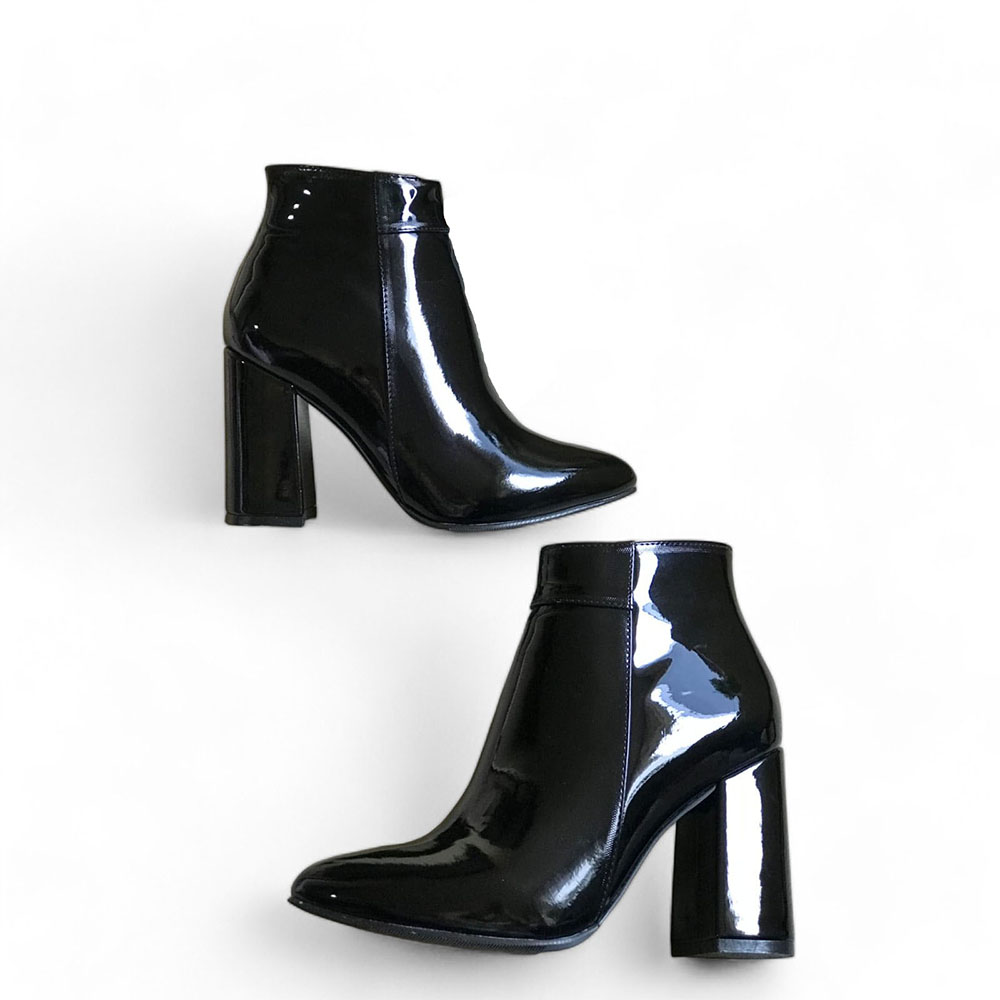Ripley - BOTINES MUJER NEGRO TACO 9 CHAROL 2086L-60