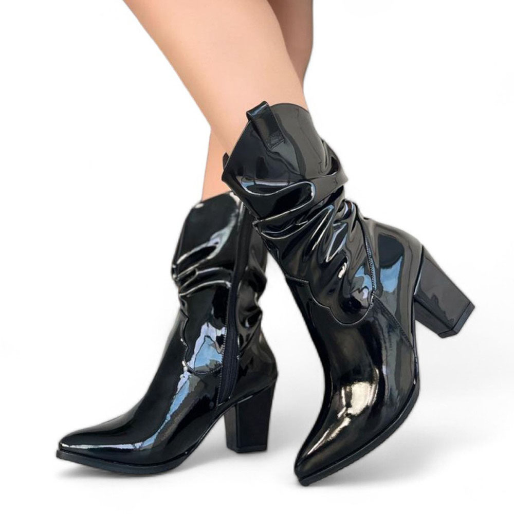 Ripley - BOTINES MUJER NEGRO 015L-65 MARIBEL TEXANA CHAROL PLANTA CAUCHO
