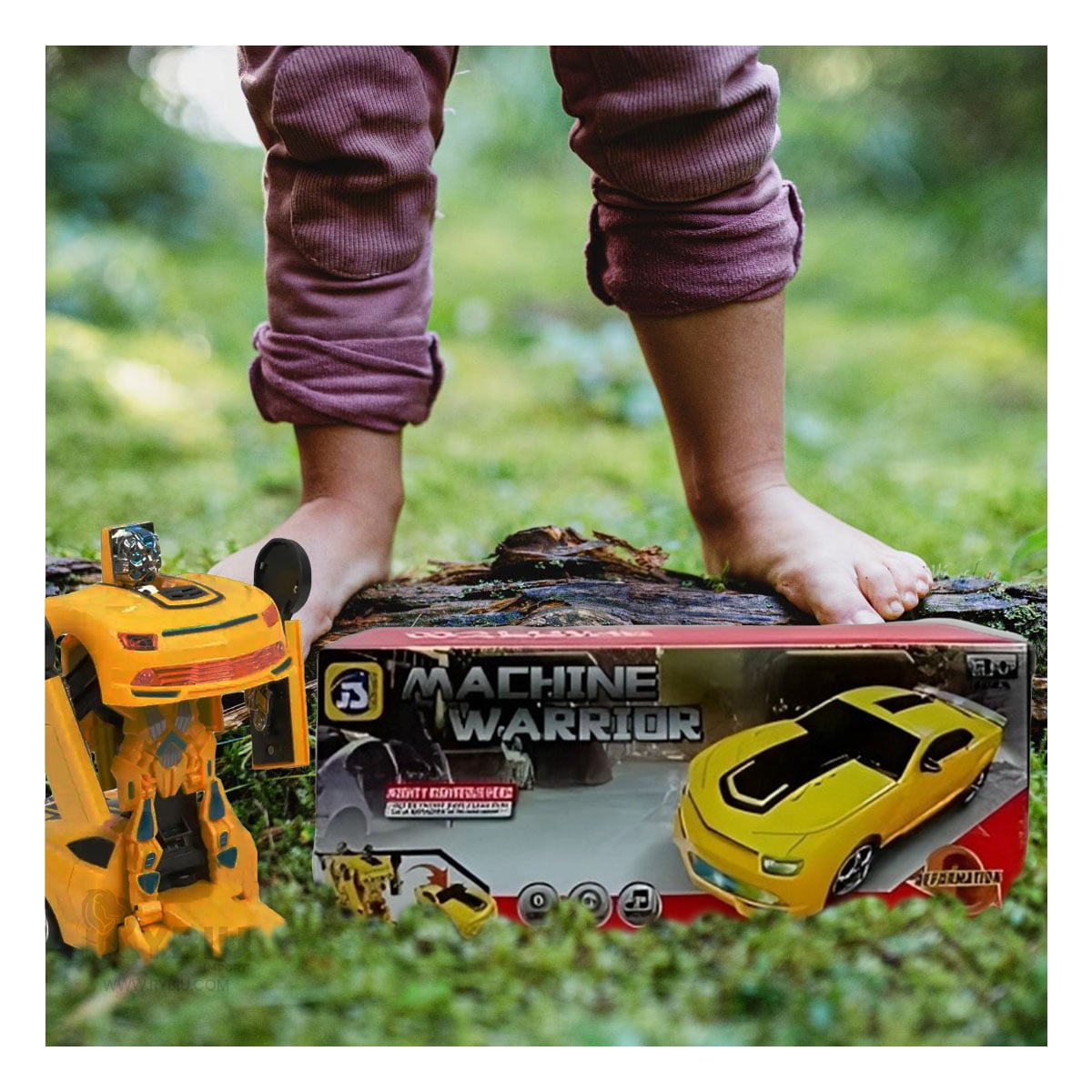 Ripley - CARRO ROBOT TRANSFORMABLE DE PLASTICO PARA NIÑOS AMARILLO