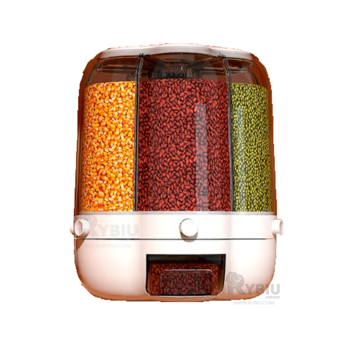 Ripley - DISPENSADOR RYBIU CO30395 BLANCO FLOR GRANOS 9KG + REGALO STICKERS