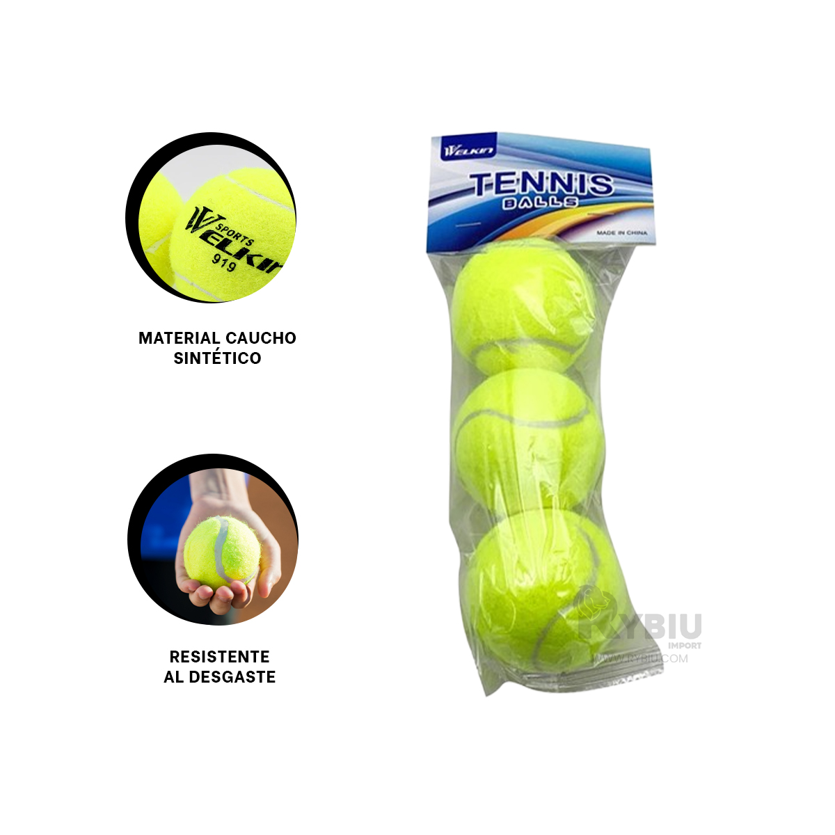 KIT DE BALONES DEPORTIVO PARA TENIS Y+ENVOLTORIO DE REGALO