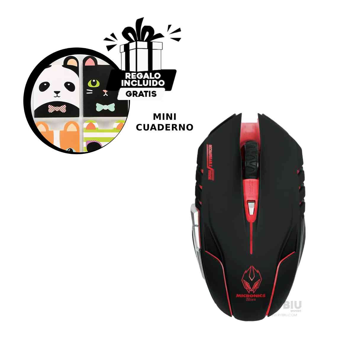 Ripley - MOUSE GAMER INALÁMBRICO RYBIU M834 NEGRO RATON ESPORTS ...