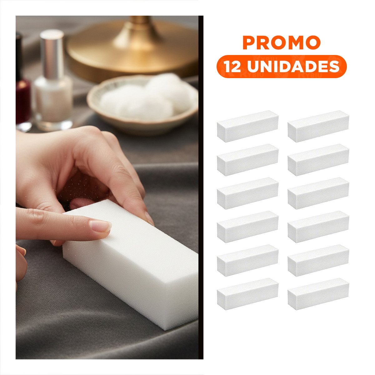PACK12 PULIDOR PARA UNAS PARA MANICURE NEG Y+REGALO STICKERS