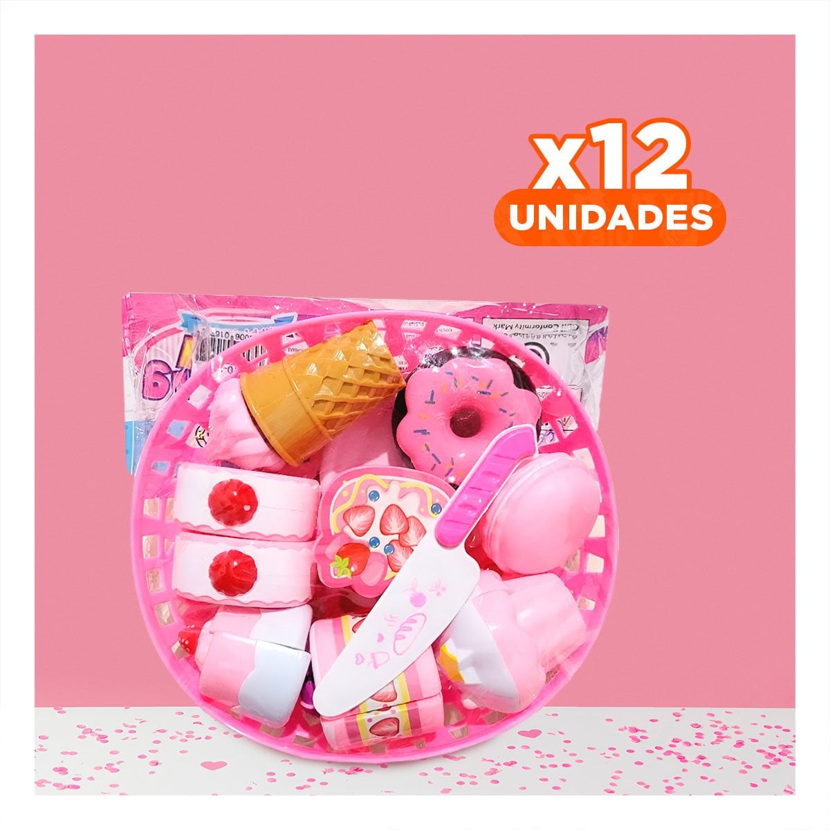 PACK12 KIT INTERACTIVO DE POSTRES PARA CORTAR CON PIEZAS DE COCINA PARA ...