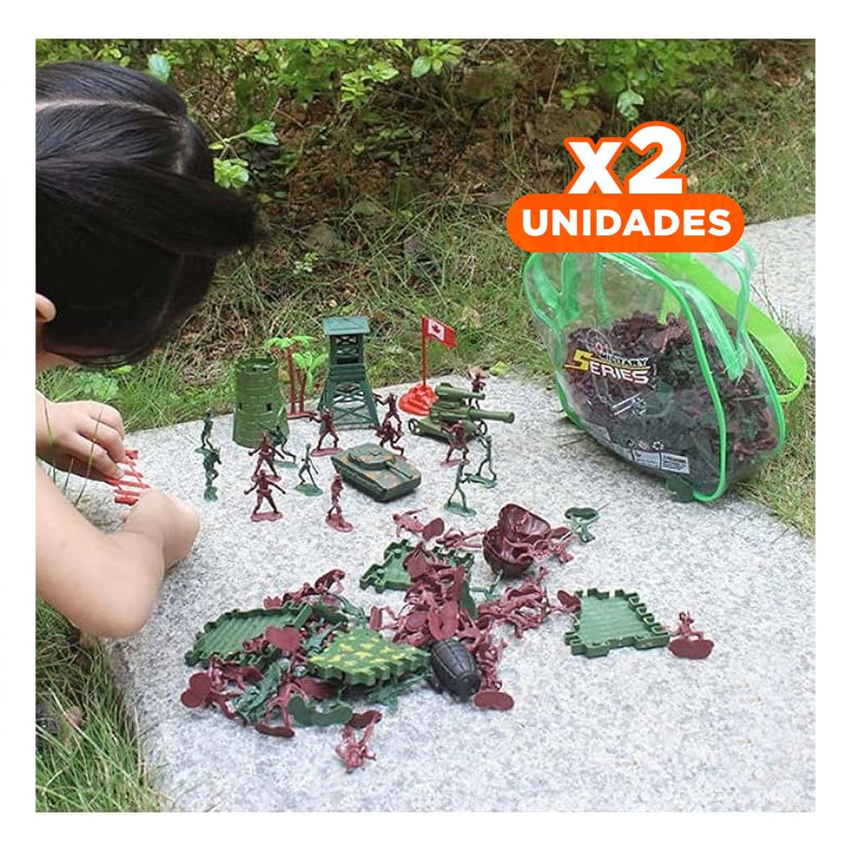 PACK2 FIGURITAS DE SOLDADITOS DE PLASTICO Y+REGALO STICKERS
