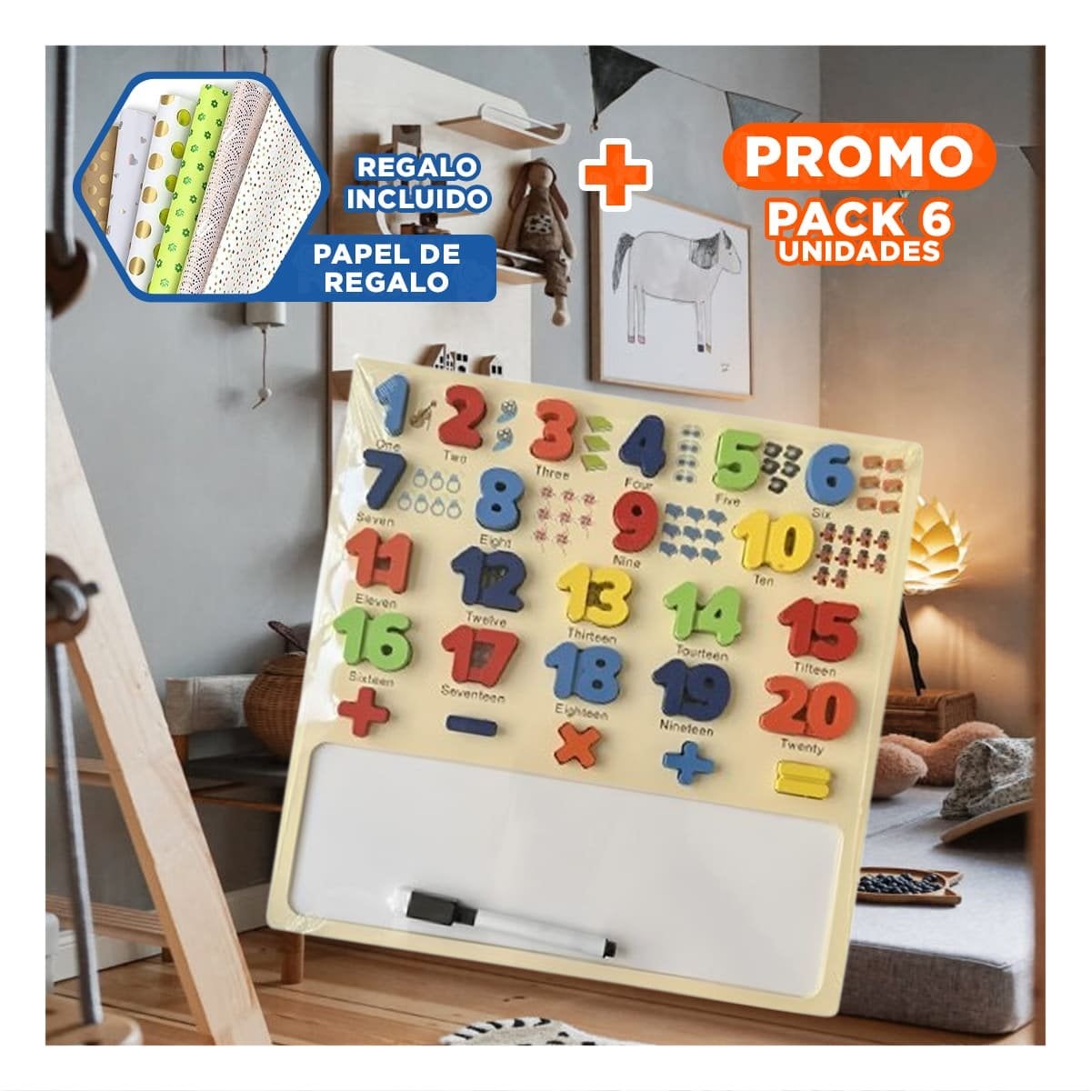 PACK6 LINEA DIDACTICA CON PIZARRA NUMERICA PARA DESARROLLO COGNITIVO Y ...