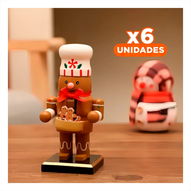 PACK6 MUNECO DE JENGIBRE CHEF PARA TERRAZA Y+REGALO STICKERS