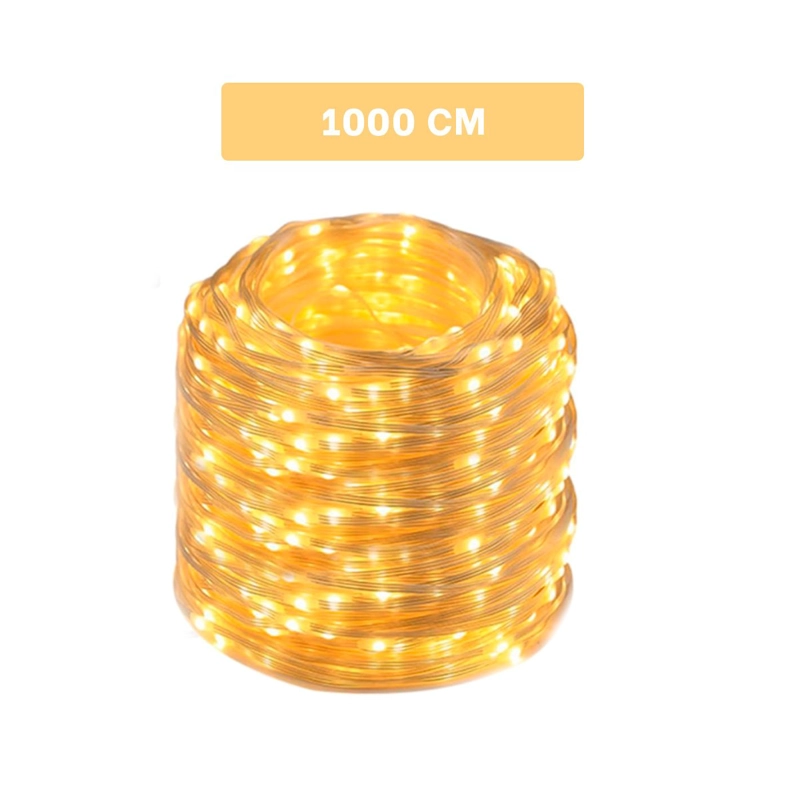 PACK12 JUEGO DE LUCES LED CALIDAS Y CABLE BLANCO PARA DECORAR EL HOGAR ...