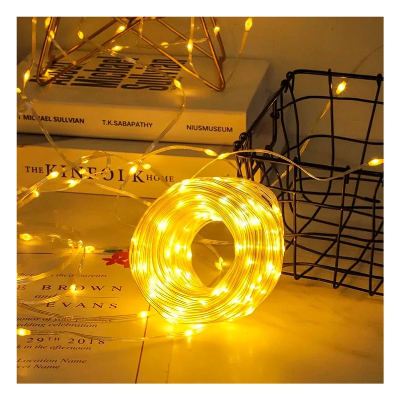 PACK12 JUEGO DE LUCES LED CALIDAS Y CABLE BLANCO PARA DECORAR EL HOGAR ...