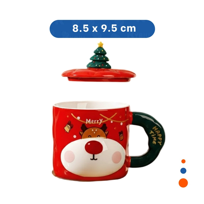 PACK2 VASO RELIEVE RENO 380 ML CON TAPA ARBOLITO PARA BEBIDAS ROJO Y ...