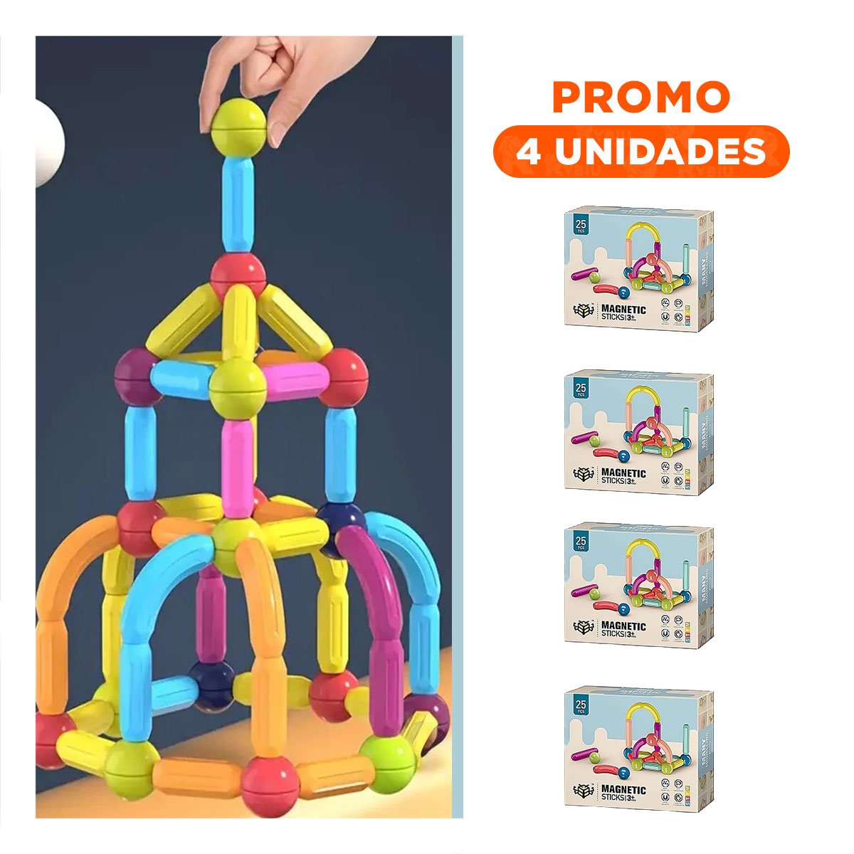 PACK4 ATENCION MAGNETICA DIDACTICA PARA HOGAR CON PIEZAS CREATIVAS Y ...