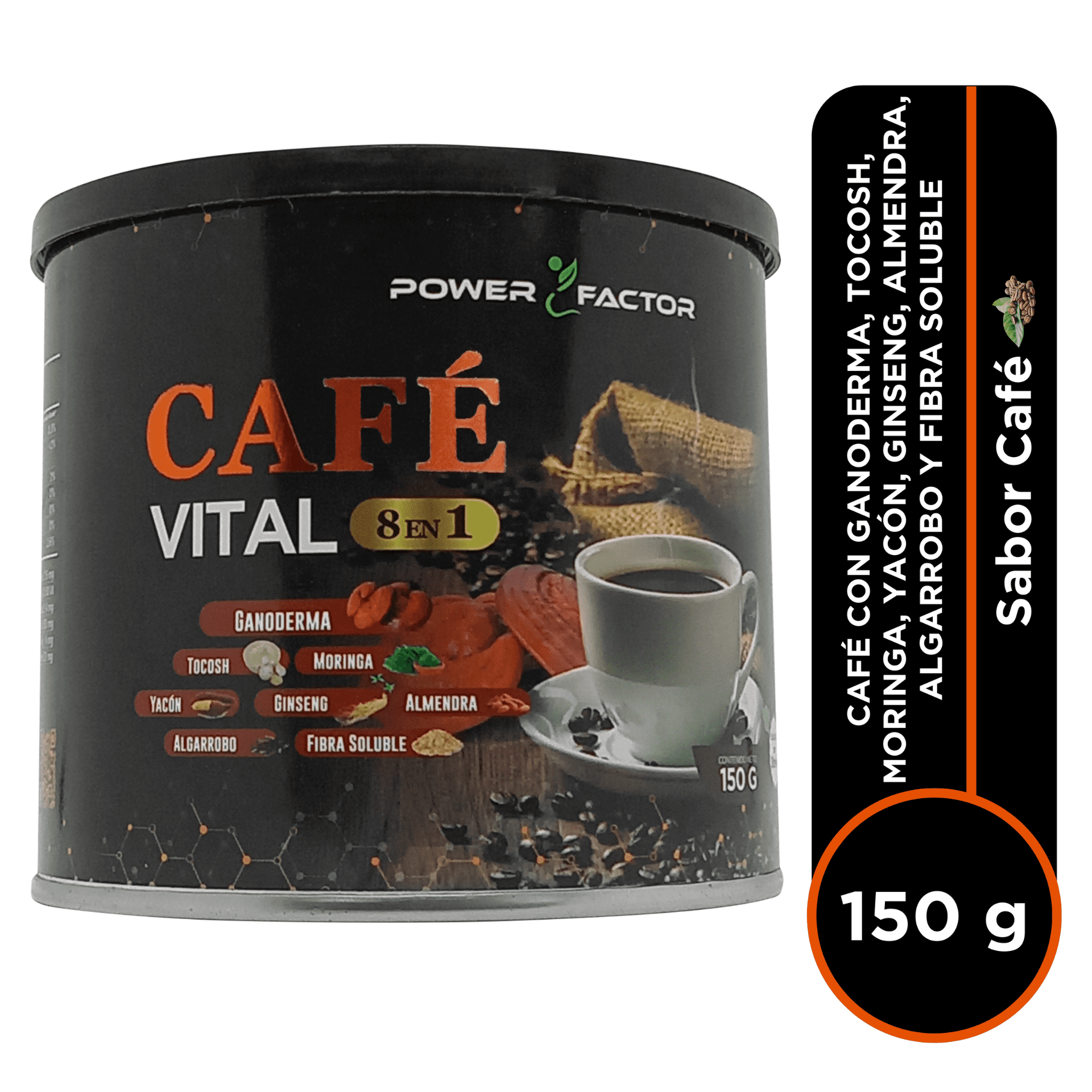 Ripley - CAFÉ POWER FACTOR VITAL EN POLVO 150 GR 8 EN 1 LATA