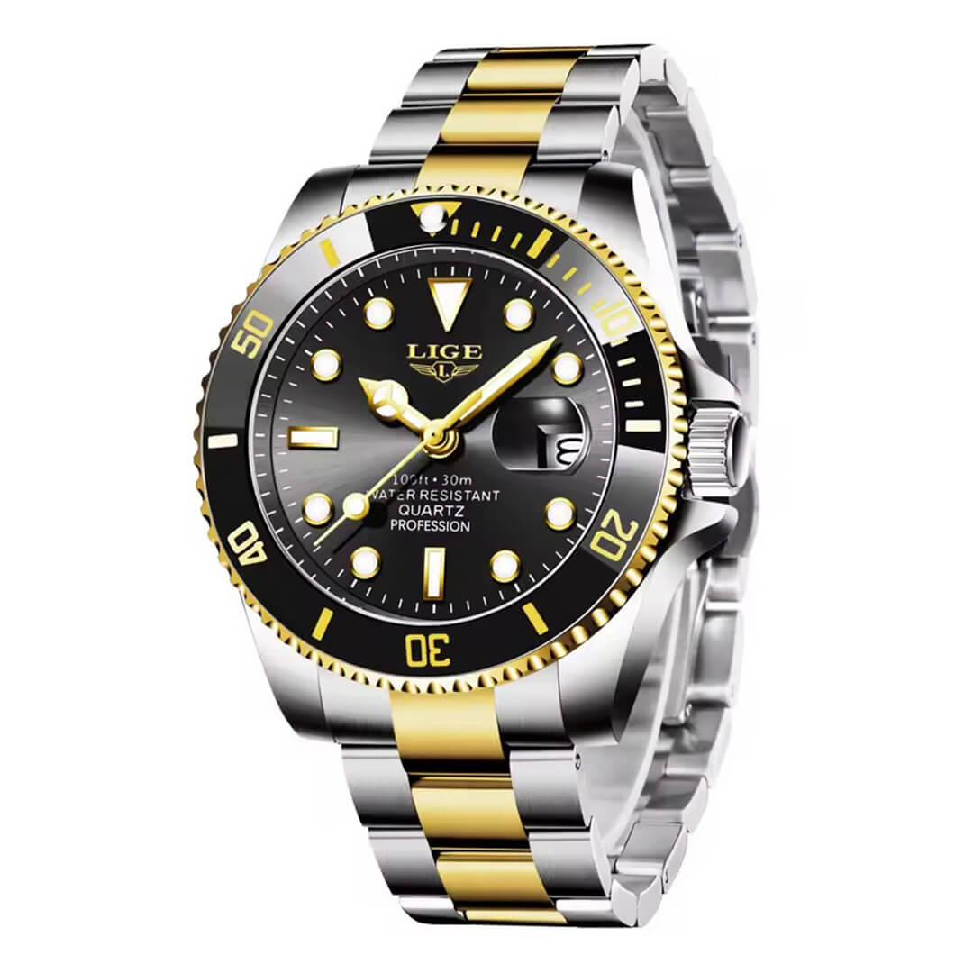 RELOJ LIGE LIG-5 HOMBRE ACERO NEGRO