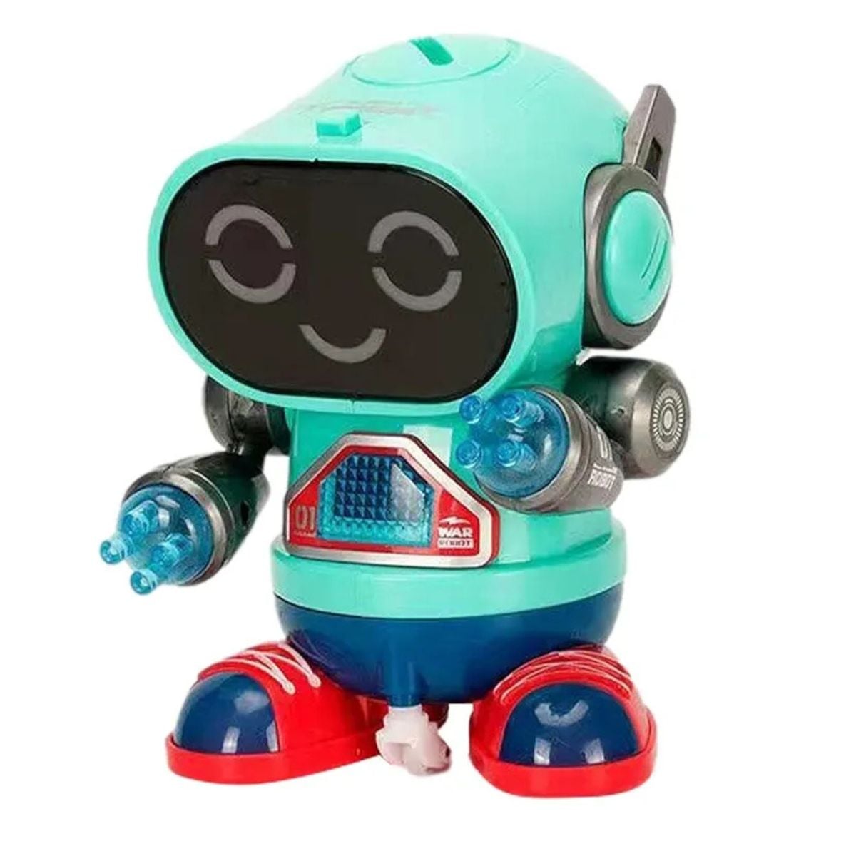 JUGUETE DIVERTIDO ROBOT VERDE PARA NIÑOS CAMINA CON LUCES SONIDOS