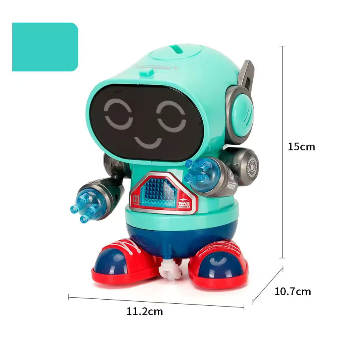 JUGUETE DIVERTIDO ROBOT VERDE PARA NIÑOS CAMINA CON LUCES SONIDOS
