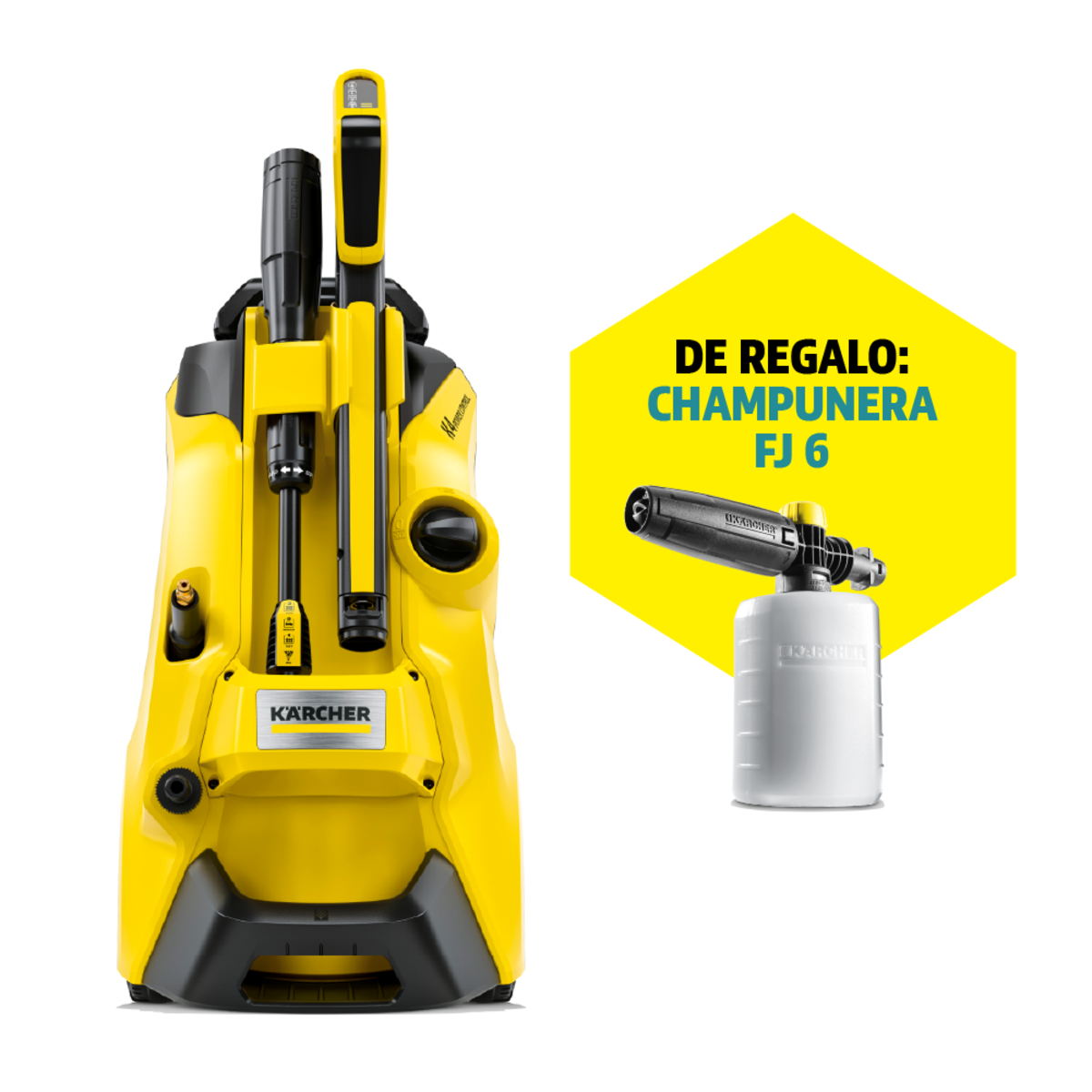 PACK HIDROLAVADORA K4 POWER CONTROL + CHAMPUNERA FJ6