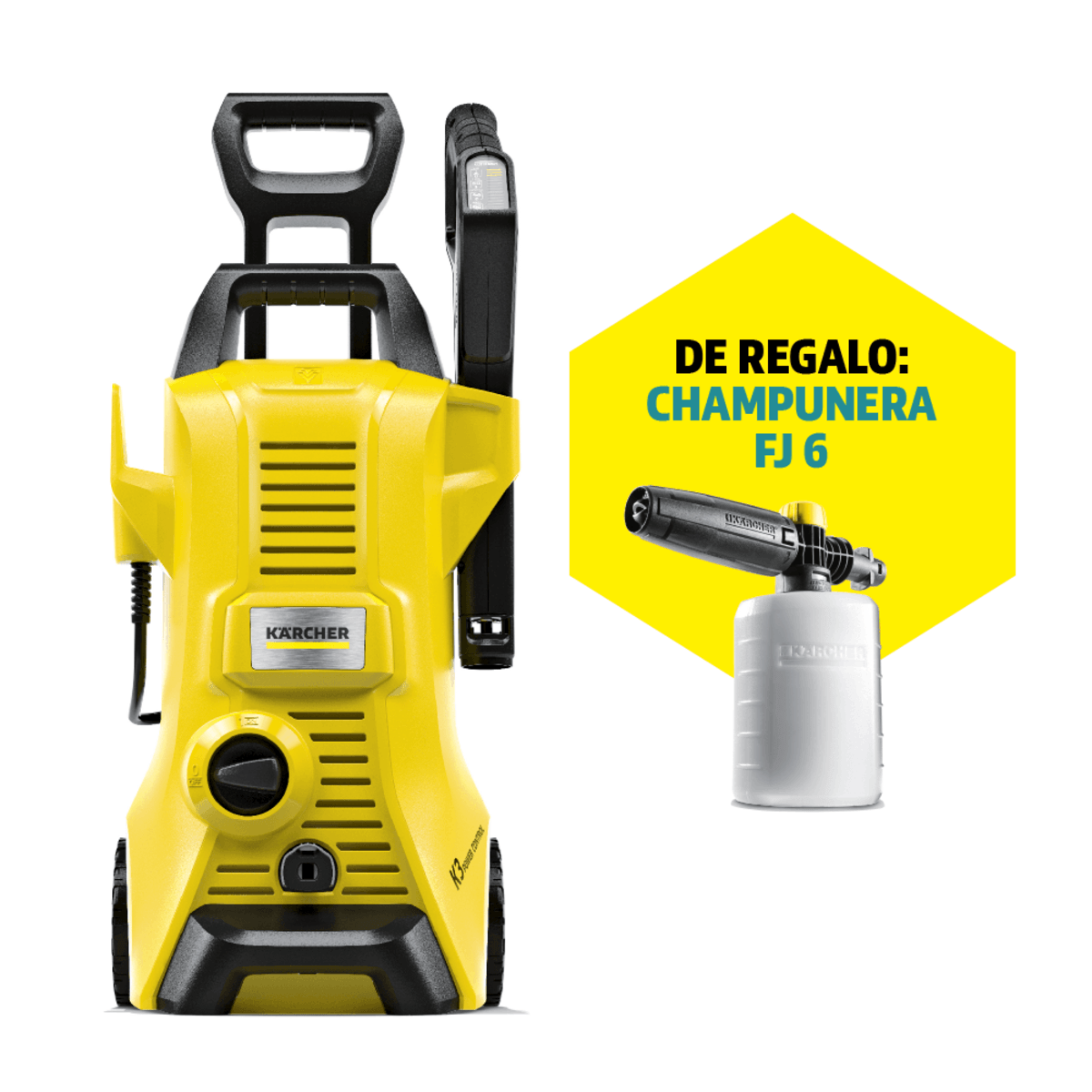 PACK HIDROLAVADORA K3 POWER CONTROL + CHAMPUNERA FJ6