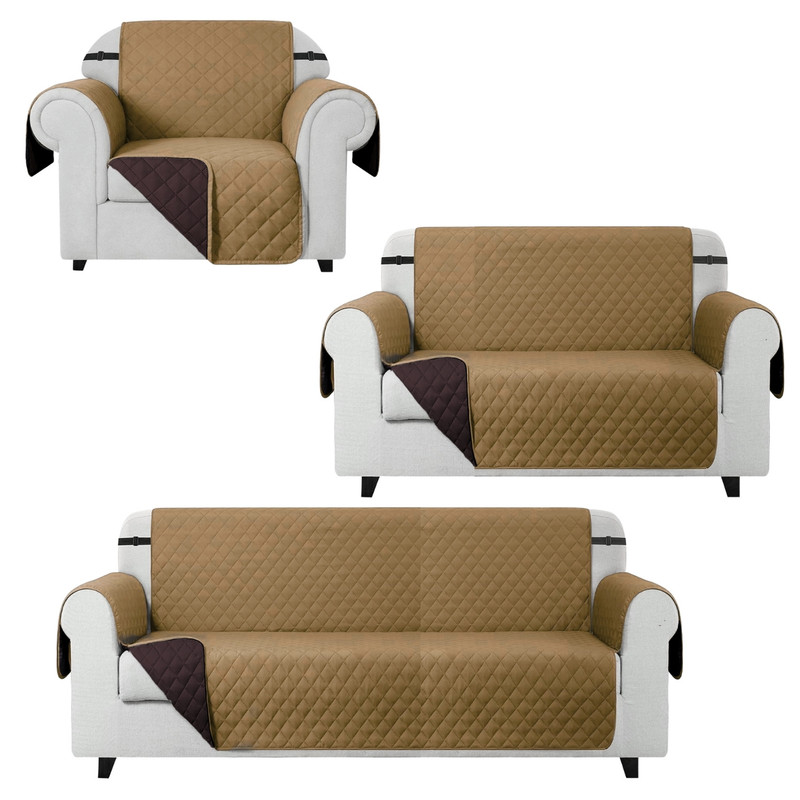 Ripley - COBERTOR REVERSIBLE DE MUEBLES DE 1 2 Y 3 ASIENTOS CAMEL - MARRÓN