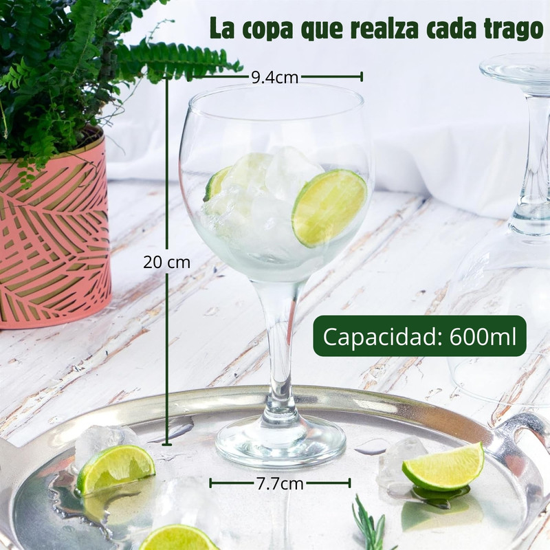 COPA GIN 600ML NADIR BRASIL ELEGANCIA 4 COPAS PARA GIN TONIC