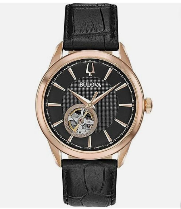 BULOVA CLASSIC AUTOMATICO ORO ROSA CORREA CUERO