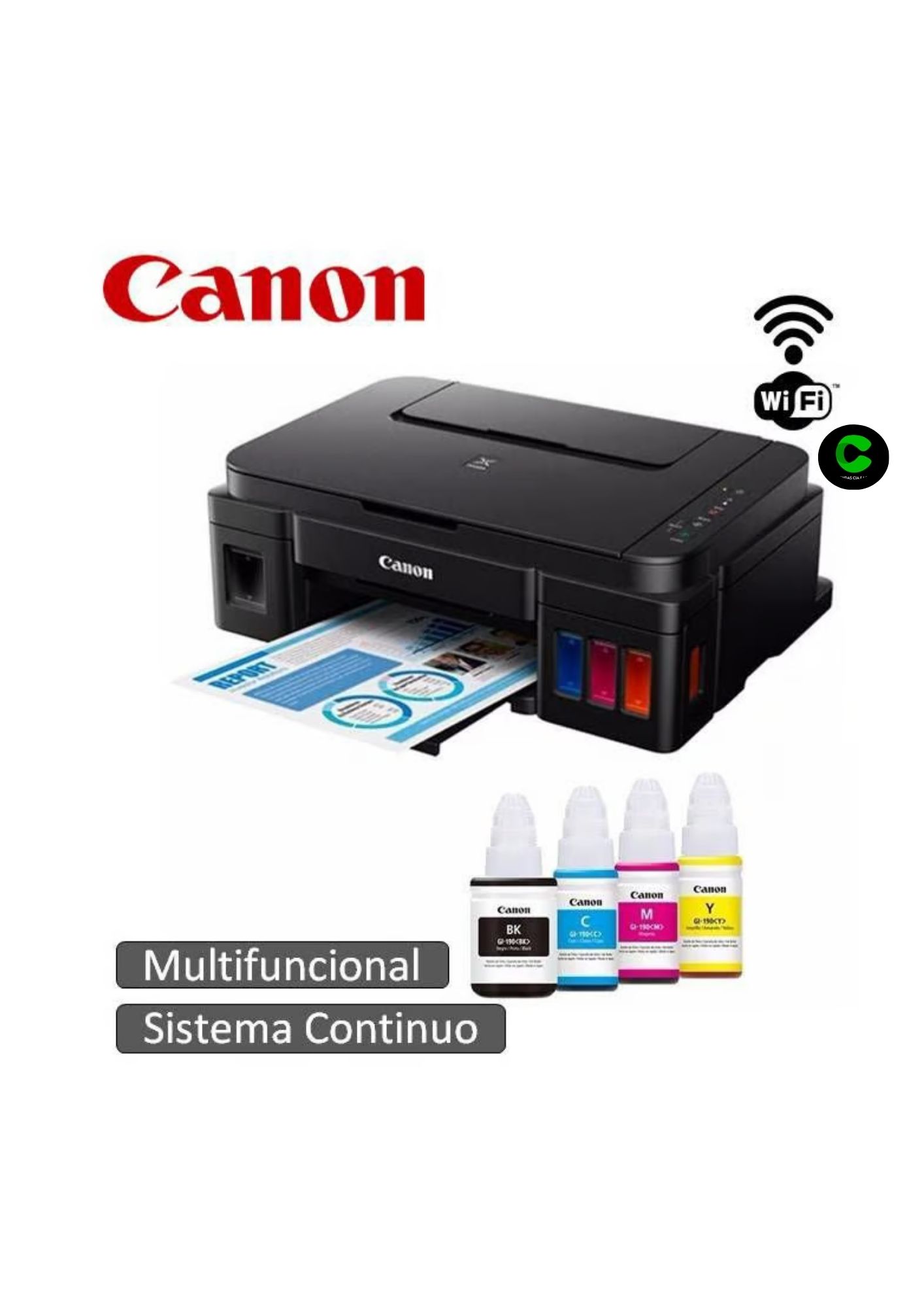 IMPRESORA MULTIFUNCIONAL CANON G3110 PIXMA SISTEMA CONTINUO WIFI