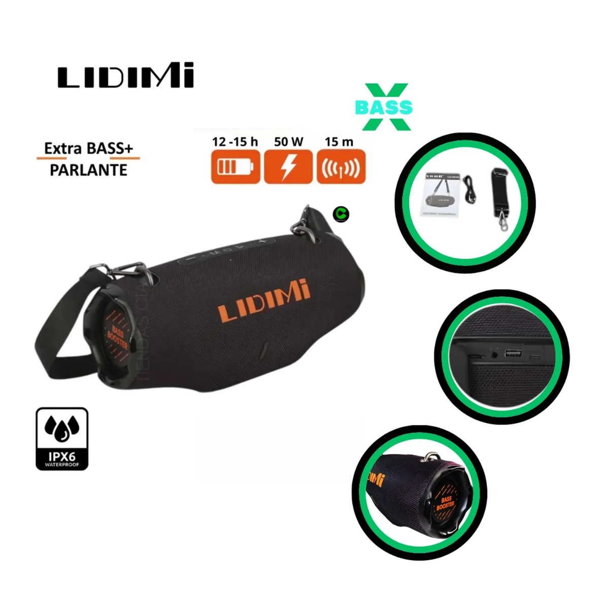 PARLANTE LIDIMI MODELO LD-S835 50W FM/BT