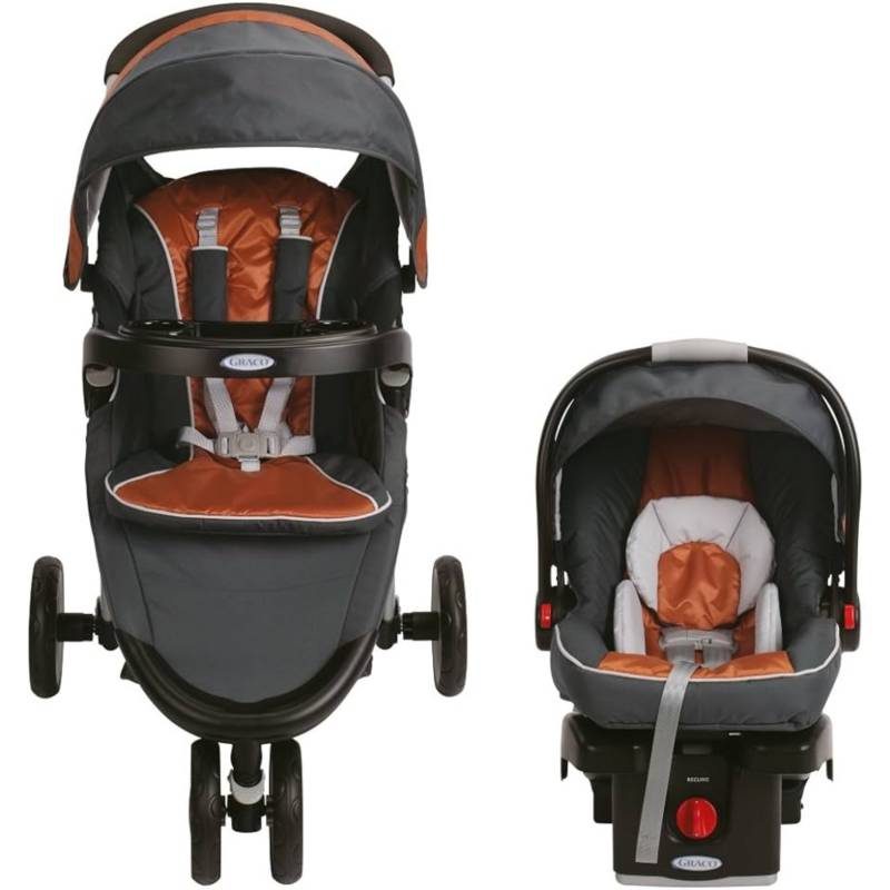 Ripley - COCHE TRAVEL SYSTEM GRACO TANGERINE NEGRO FAST ACTION SPORT