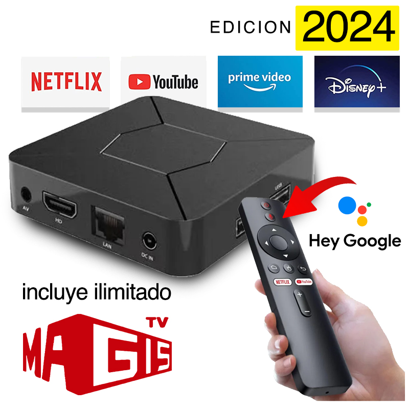 Ripley - TV BOX ANDROID CERTIFICADO CON MAGIS TV ILIMITADO VERSIÓN 2024 4K