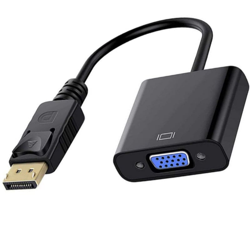 ADAPTADOR CONVERTIDOR DISPLAYPORT A VGA DP A VGA