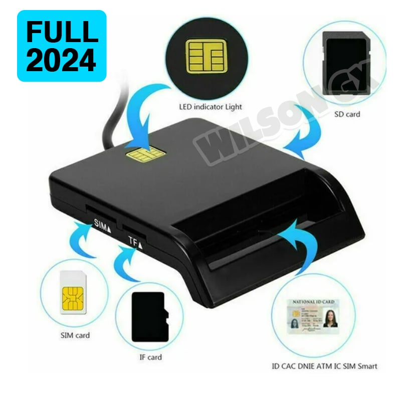LECTOR DNI ELECTRÓNICO 2025 SMART READER COMPATIBLE DNI 3.0 3