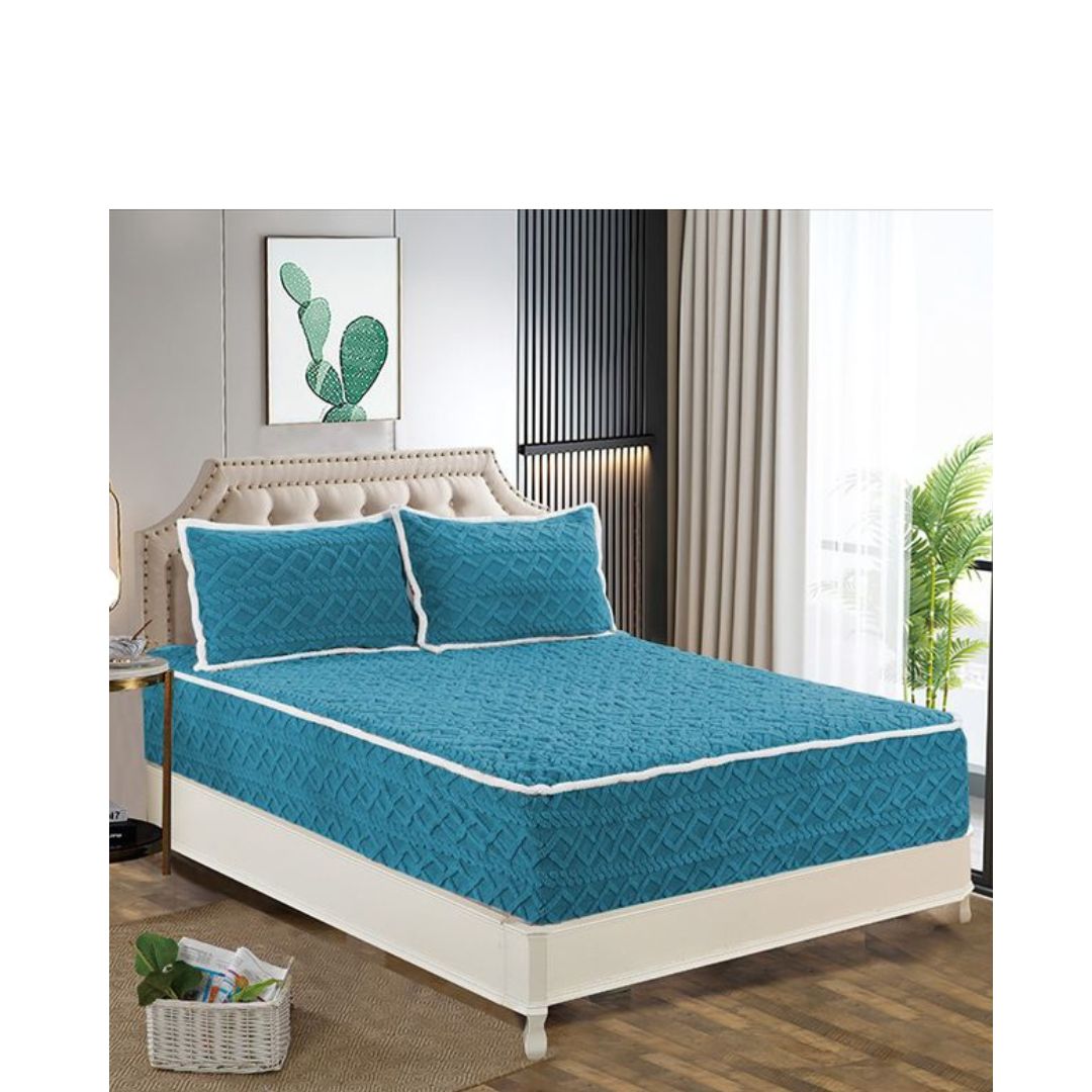 Ripley - FORRO DE COLCHÓN IMPERMEABLE + 2 FUNDAS DE ALMOHADA DE 2 PLAZAS