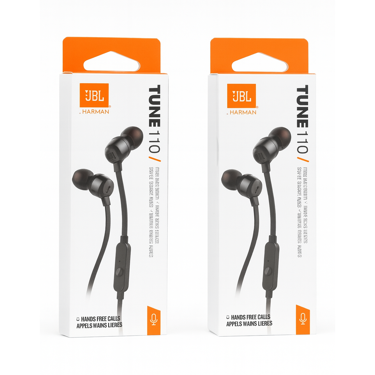 AUDÍFONOS JBL T110 PACK X2 CON MICRÓFONO NEGRO