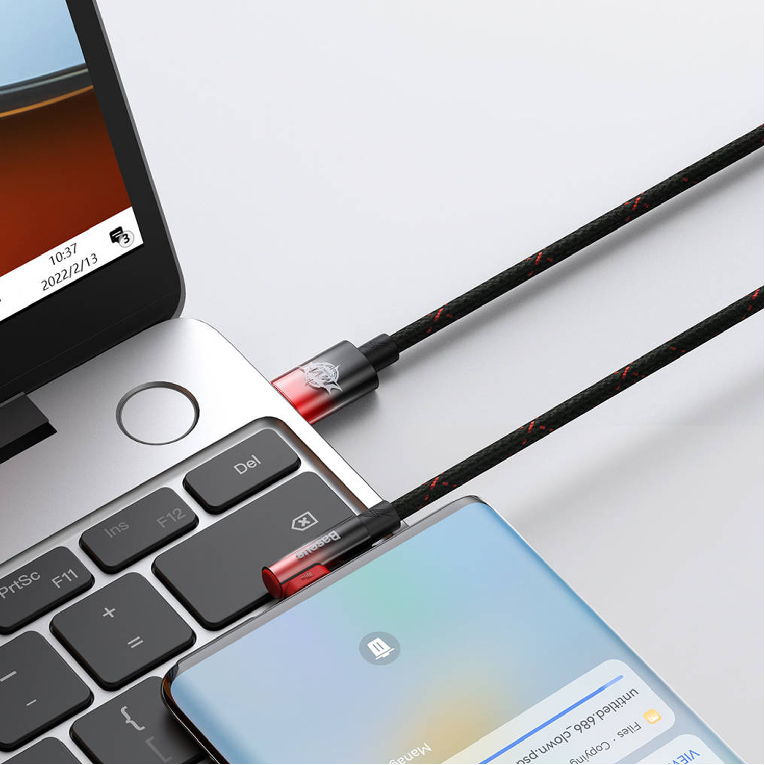 Ripley - CABLE DE CARGA RÁPIDA 100W UBC TIPO-C 100W 90° GRADOS 2 METROS ...