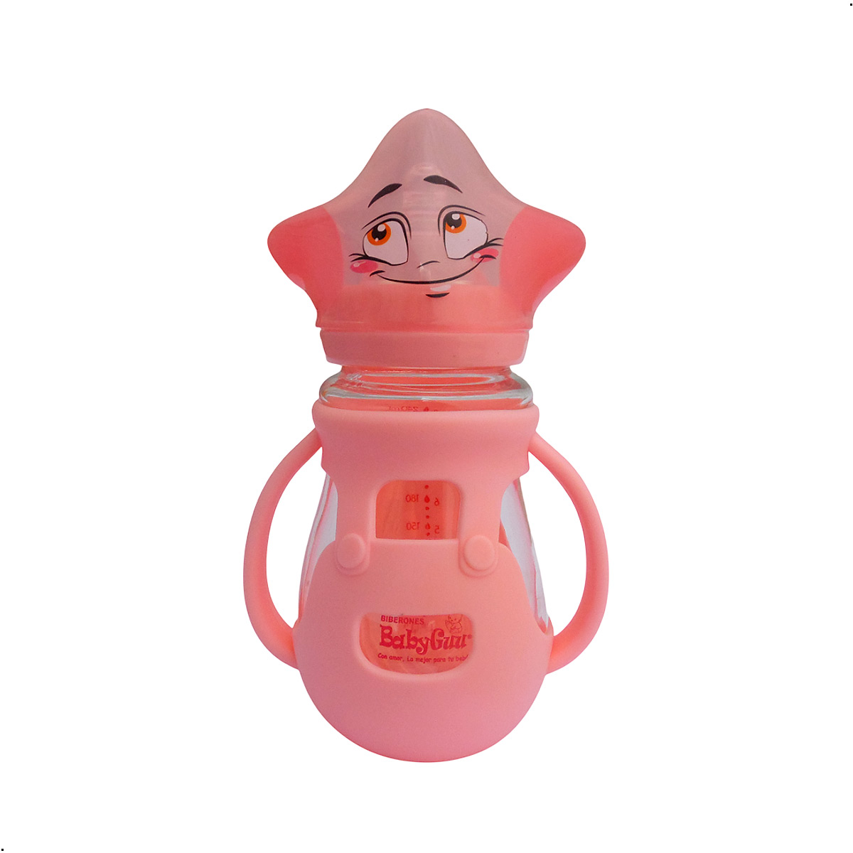 BIBERON VIDRIO 240ML CON PROTECTOR SILICONA BABYGUU ESTERELLA LIBRE ...