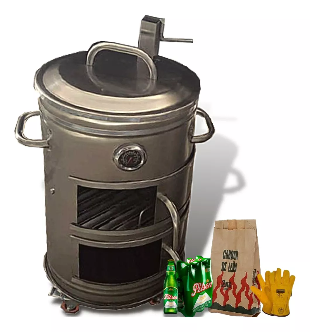 Ripley - CILINDRO GRILL SHOP PARRILLERO PEQUEÑO FULL ACERO INOXIDABLE ...