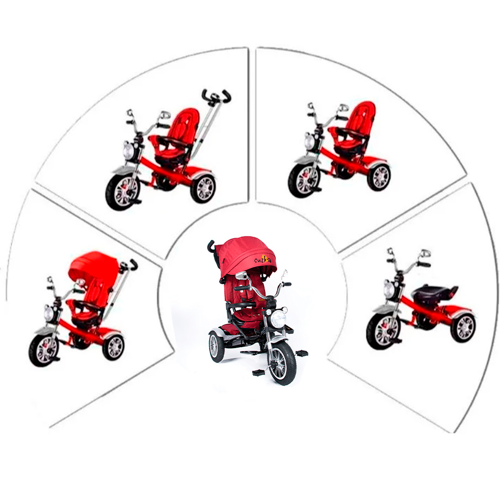 Ripley - TRICICLO EBABY RECLINABLE 360 CHOPPER GRIS PARA BEBÉ
